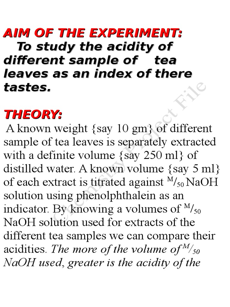 Aim of The Experiment | PDF