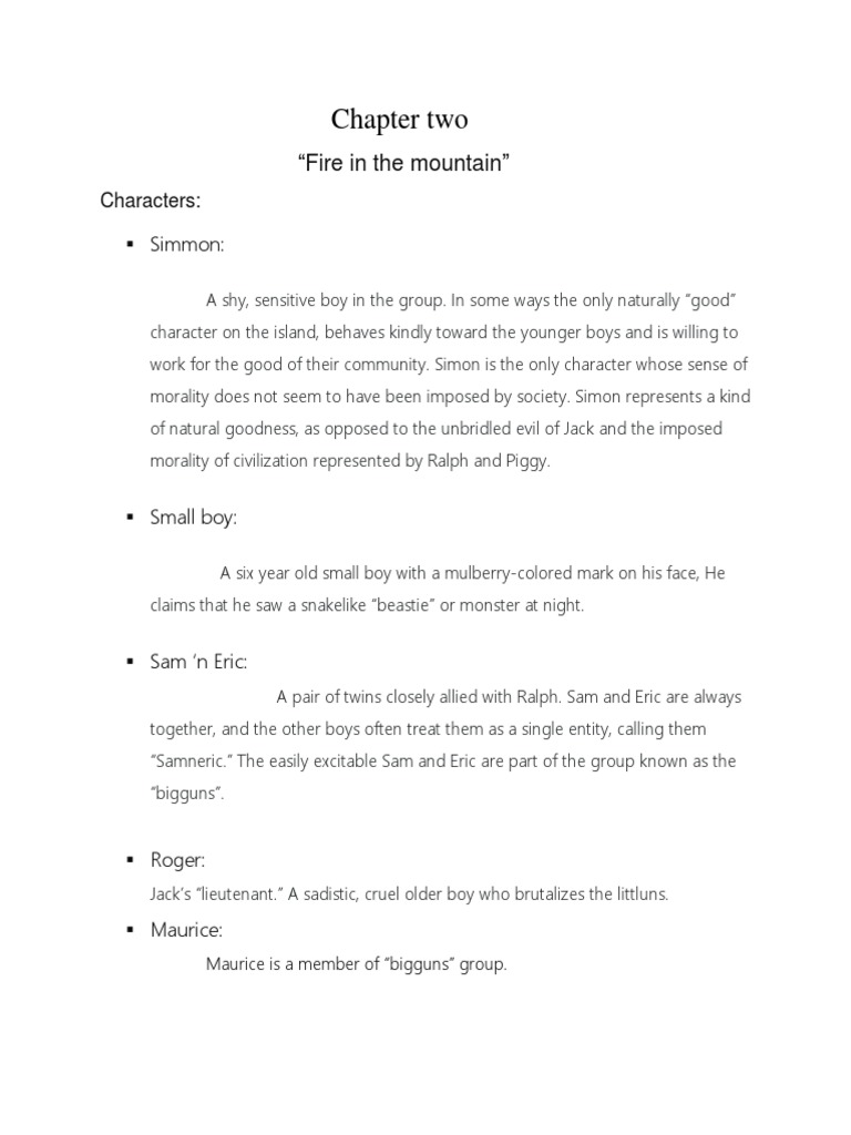 Chapter Two: "Fire in The Mountain" | PDF | Mystery, Thriller & Crime ...