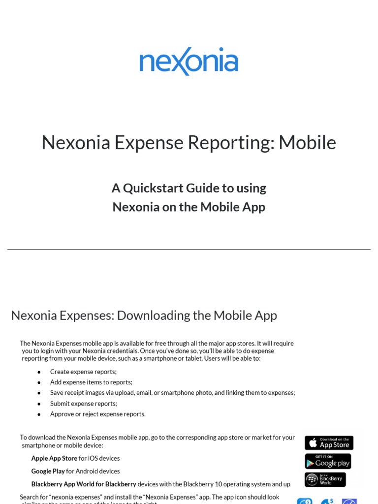 Nexonia User Training - Simple Expenses On Mobile | PDF | App Store (I ...