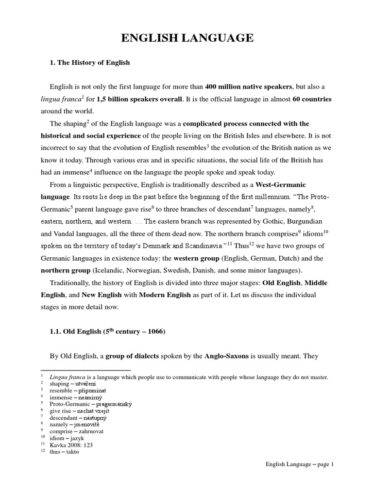 English Language | PDF | English Language | Thou