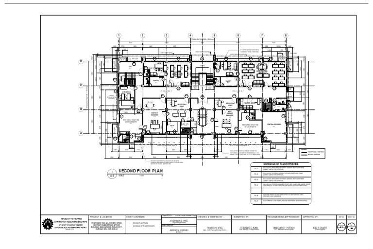 Second Floor Plan: Schedule of Floor Finishes | PDF