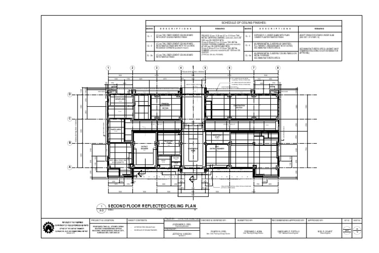 Second Floor Reflected Ceiling Plan: Schedule of Ceiling Finishes | PDF | Ceiling | Cultural ...
