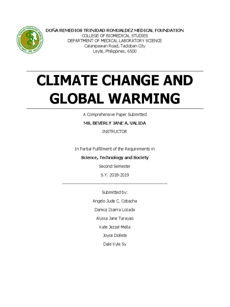 Climate Change and Global Warming (Comprehensive Report) | PDF ...