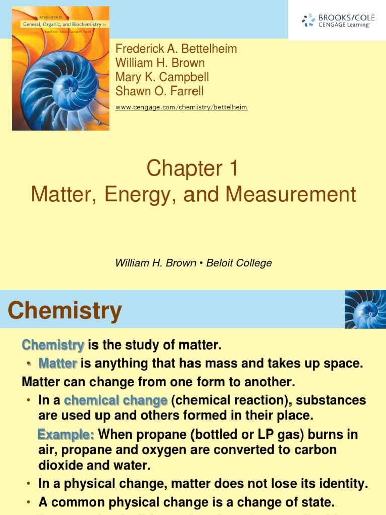 1 Chap 1 Matter, Energy and Measurement | PDF | Fahrenheit | Density 1 Chap 1 Matter, Energy and Measurement | PDF | Fahrenheit | Density