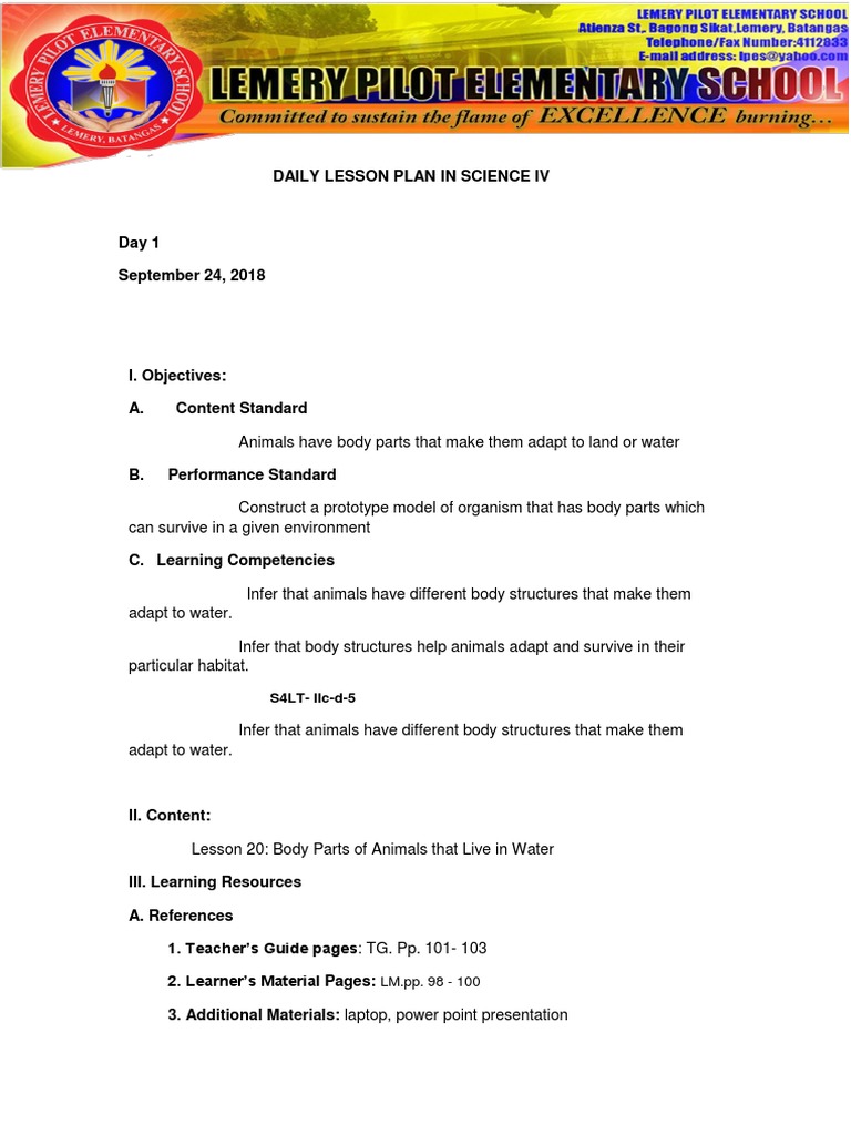 DLP Science 6 | PDF | Lesson Plan | Learning
