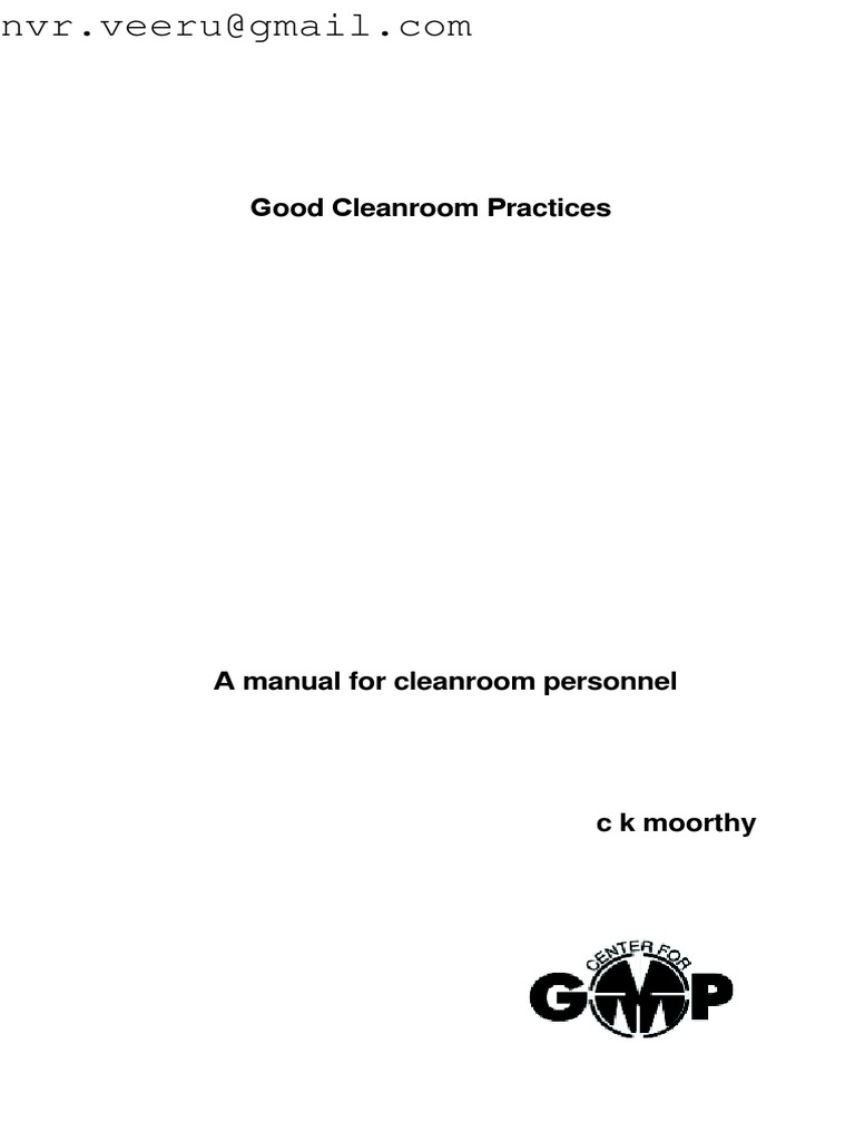 Good Cleanroom Practices PDF | PDF | Nature