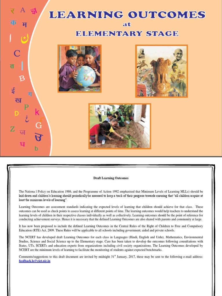 Learning Outcomes PDF | Download Free PDF | Curriculum | Special Education