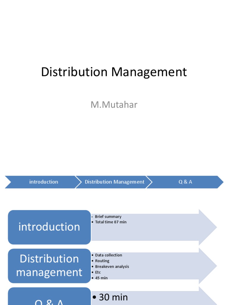 Distribution Management | PDF | Retail | Service Industries