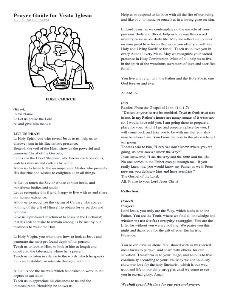 Prayer Guide For Visita Iglesia: First Church | PDF | Eucharist | God ...