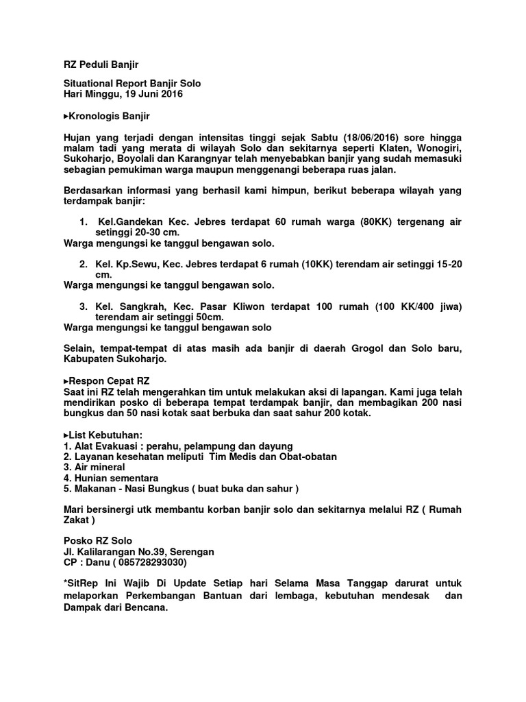 Contoh Sitrep | PDF
