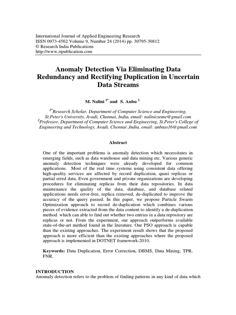 Anomaly Detection Via Eliminating Data Redundancy and Rectifying Data Error in Uncertain Data ...