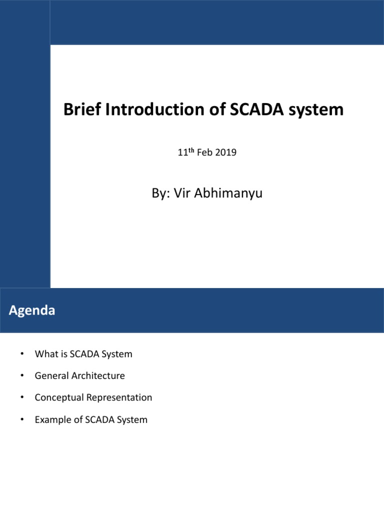 Brief Introduction of SCADA System | PDF | Scada | Electrical Engineering