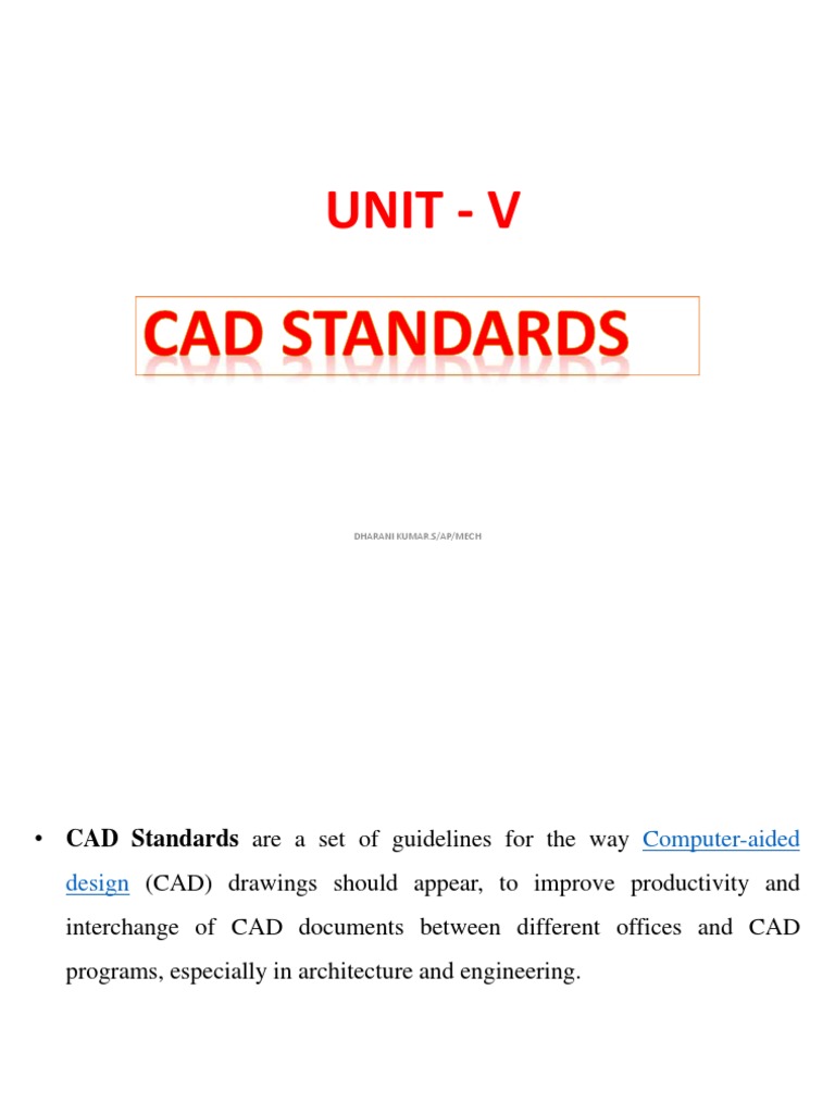 Unit 5 Cad Standards | PDF | Computer Aided Design | File Format