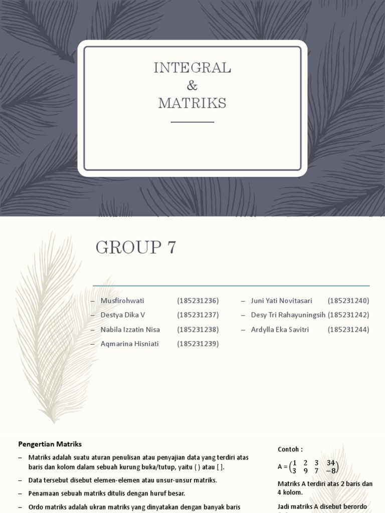 Integral Dan Matriks | PDF