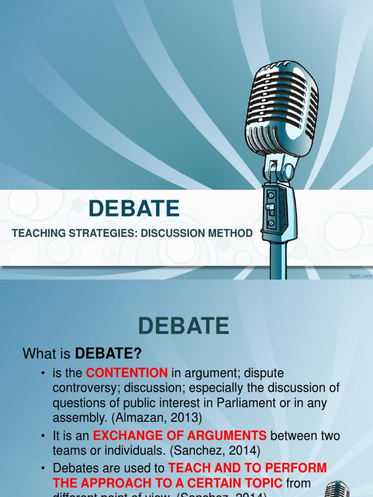Debate: Teaching Strategies: Discussion Method | PDF | Critical ...