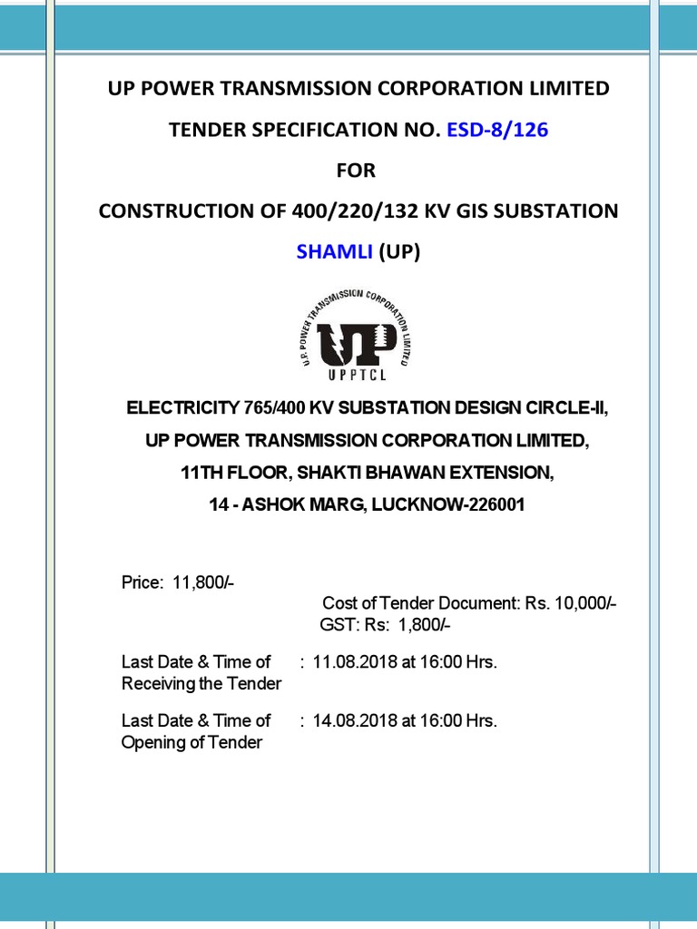 Upptcl PDF | Download Free PDF | Electrical Substation | Switch