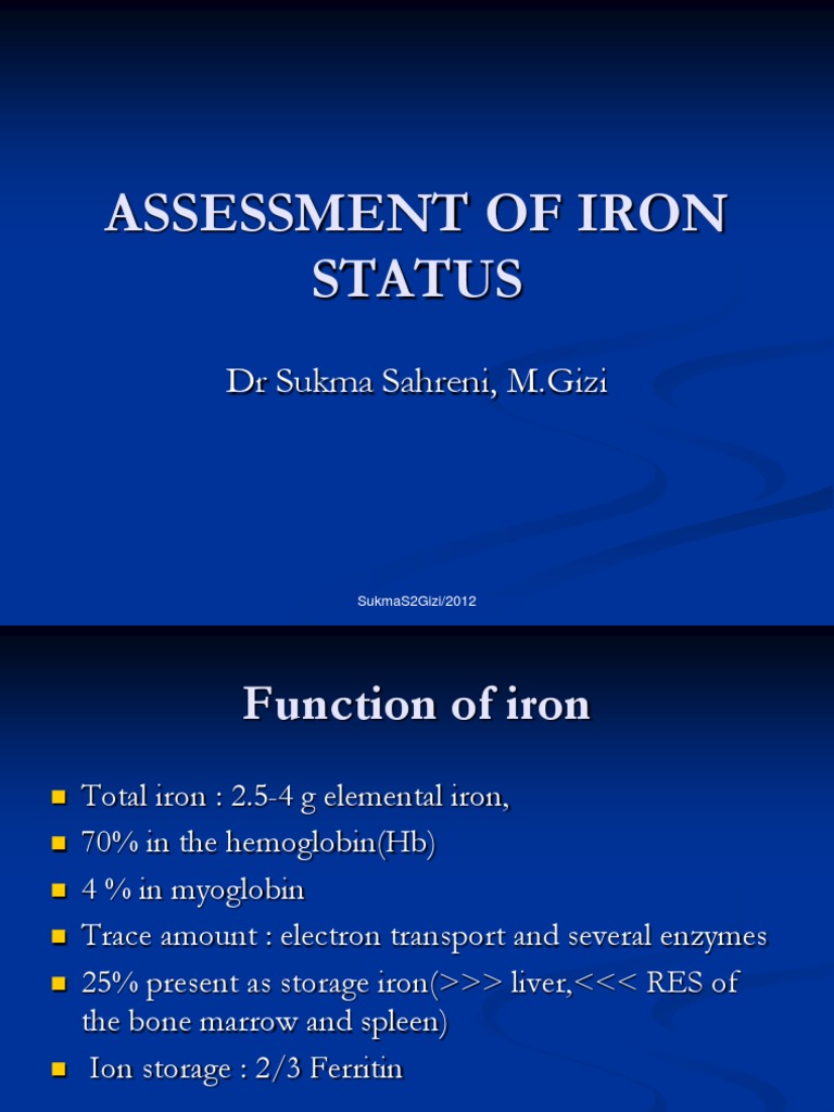 An In-Depth Review of Biomarkers for Assessing Iron Status and the ...