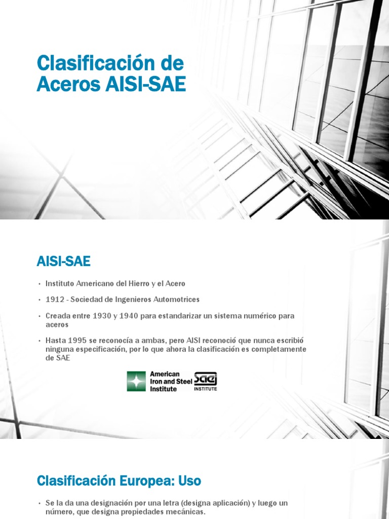 Clasificación de Aceros AISI-SAE | Acero inoxidable | Acero