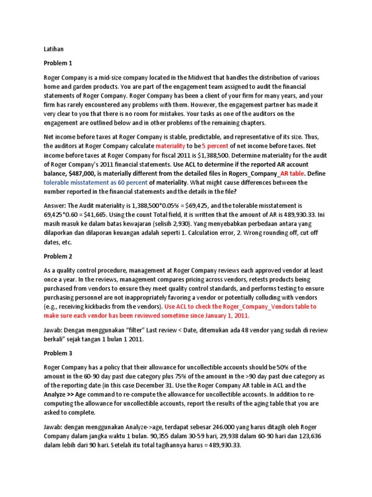 Audit Command Language | PDF | Accounts Payable | Audit