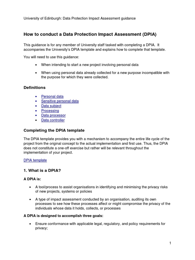 DPIA Guidance V5 | Risk Management | Privacy | Free 30-day Trial | Scribd