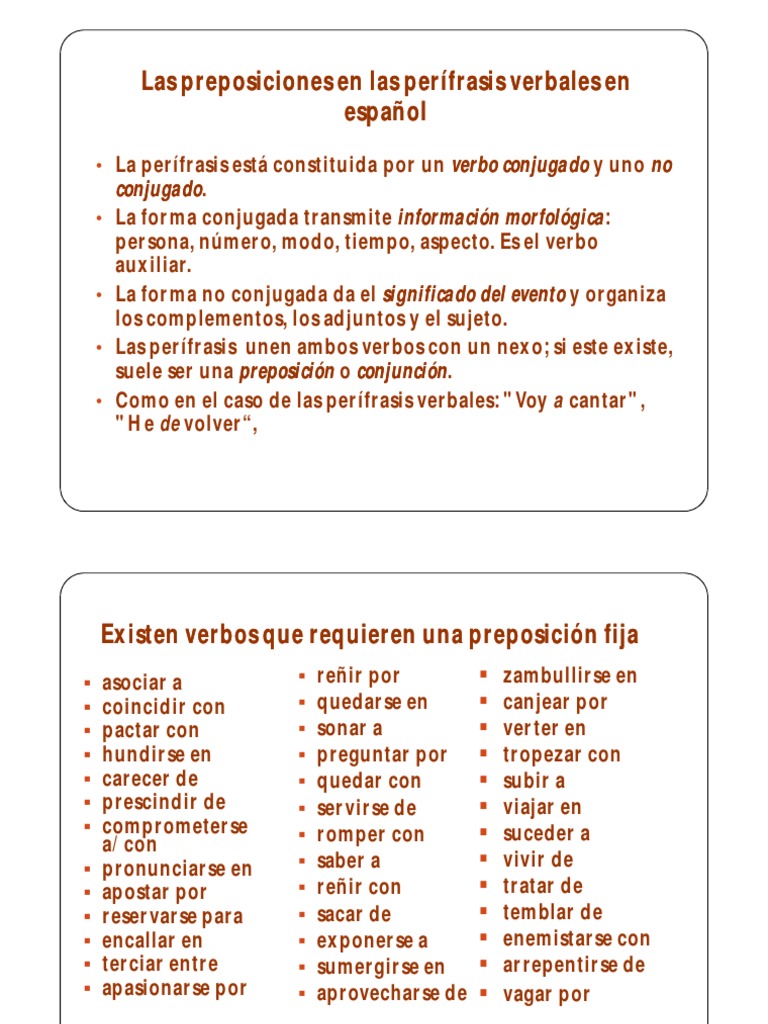 4 Preposiciones Con Verbos | PDF | Verbo | Lexicología