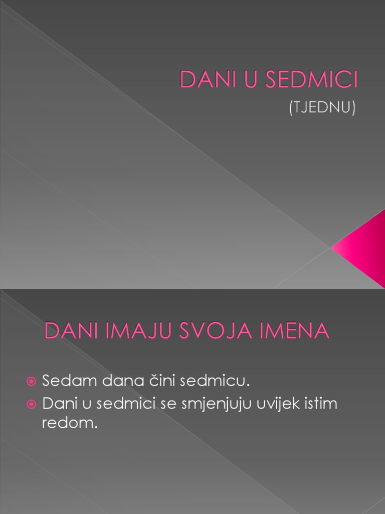 Dani U Sedmici | PDF