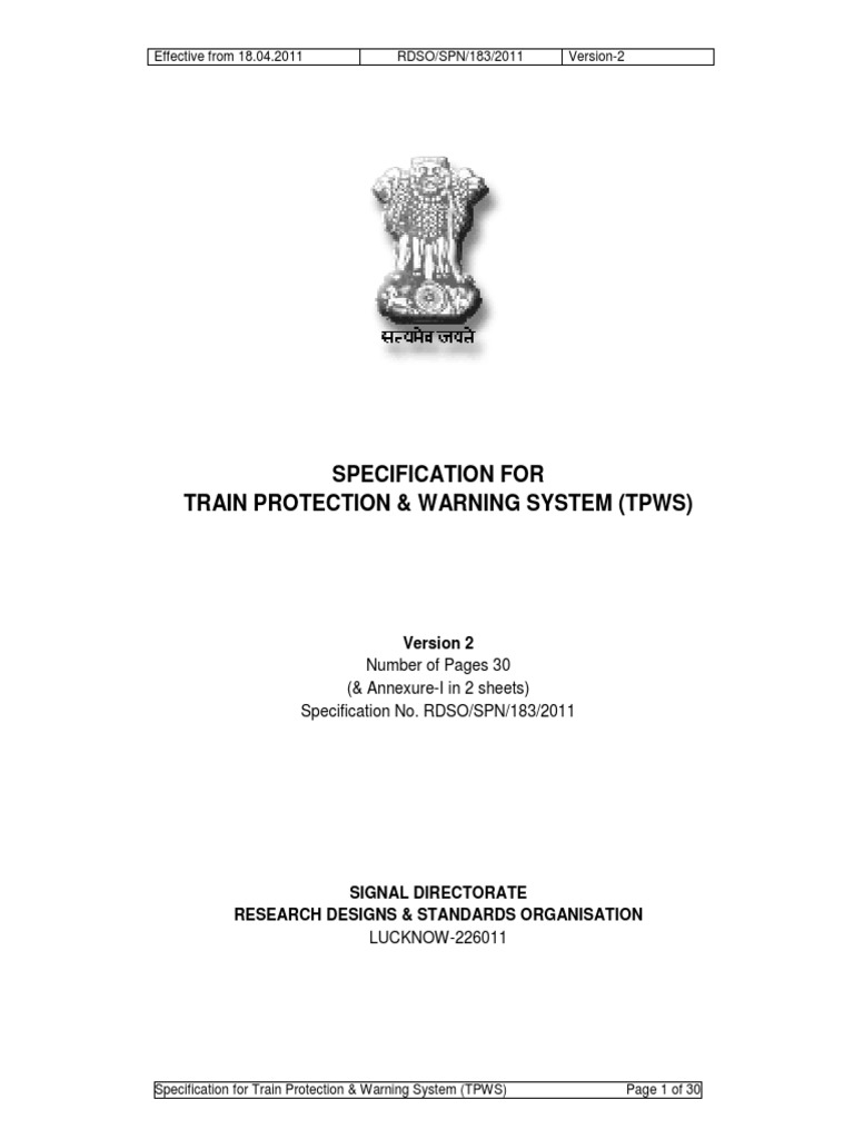 RDSO Specification PDF | PDF | Locomotives | Rail Transport