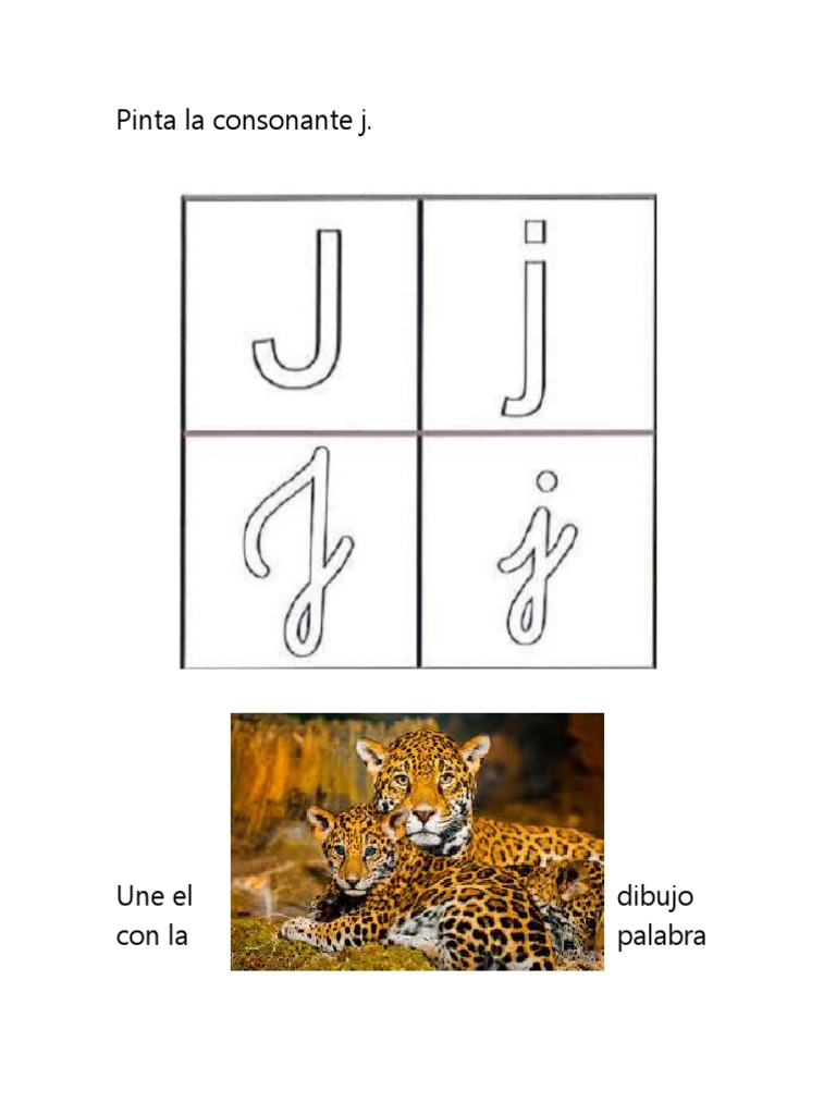 Pinta La Consonante J | PDF