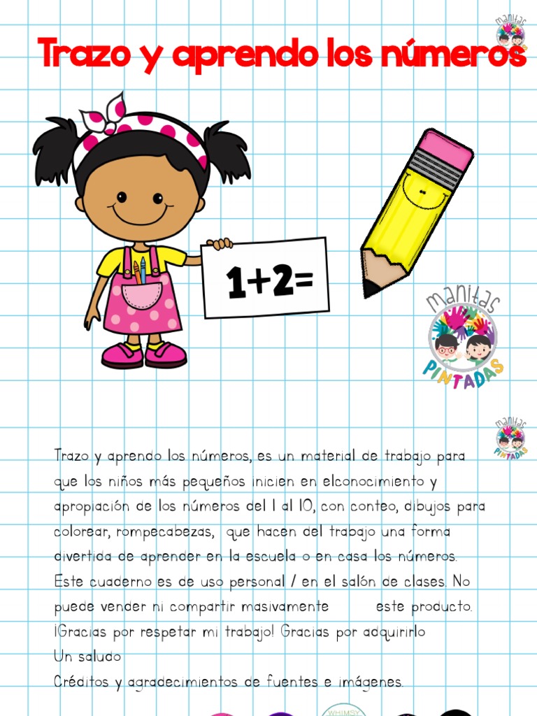 Trazo y Aprendo Números del 1 al 10 | PDF