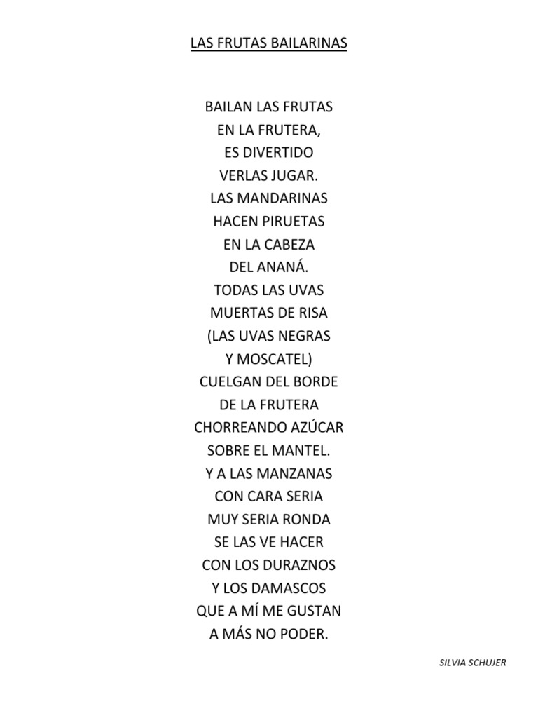 Las Frutas Bailarinas | PDF