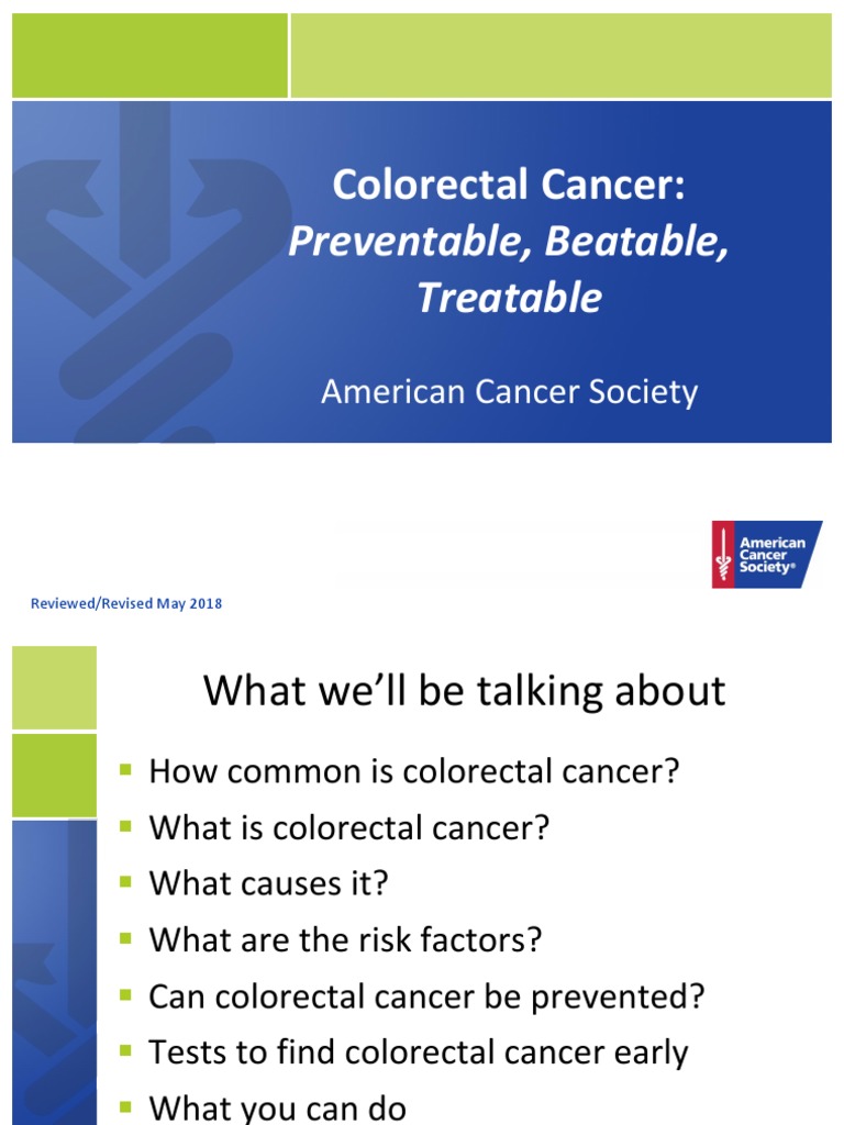 Colorectal Cancer Presentation | PDF | Colorectal Cancer | Colonoscopy