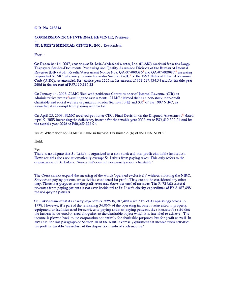 Tax 2 - Compilation - Case Digest - Part 2 | PDF | Expense | Internal ...