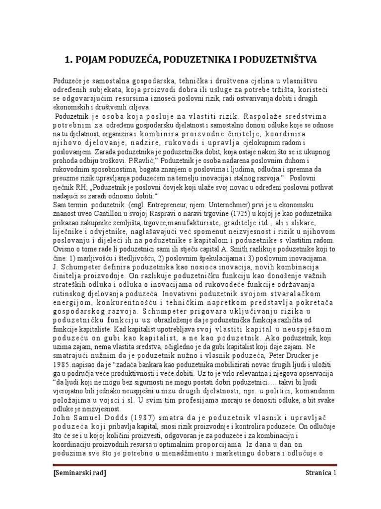 Pojam Preduzeca | PDF