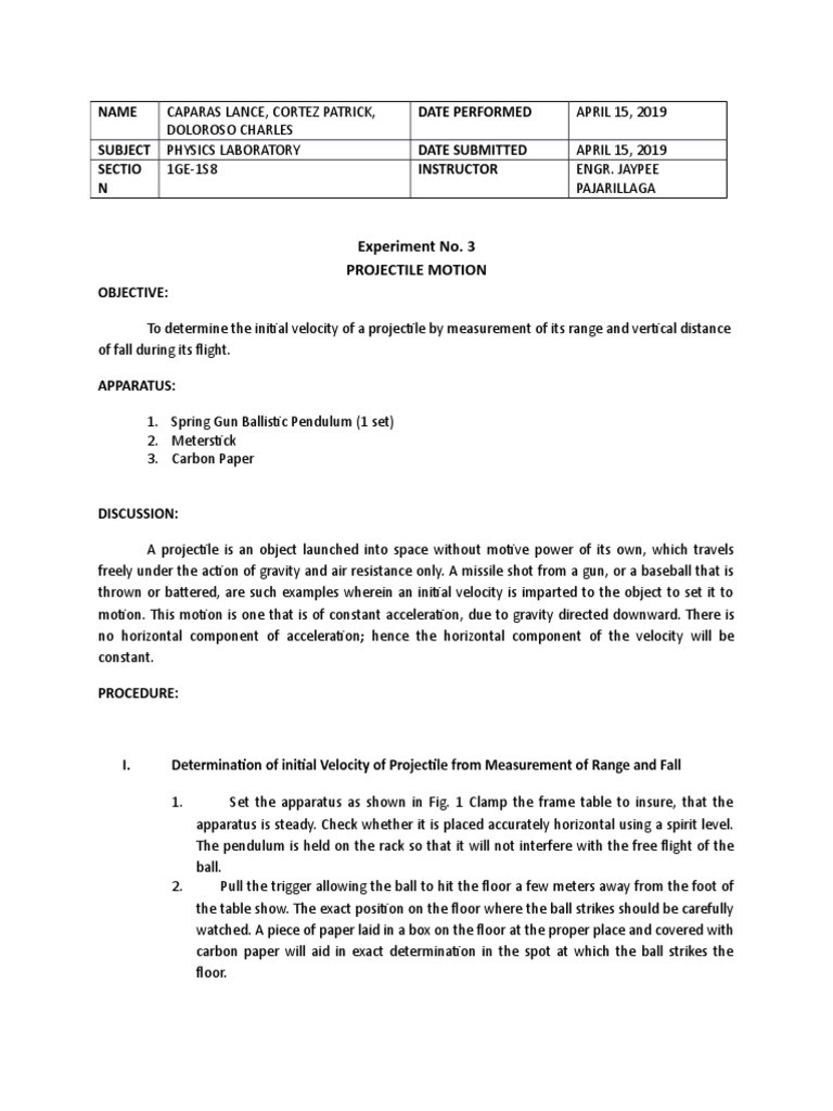 Physics Lab 3 | PDF | Physics | Mechanics