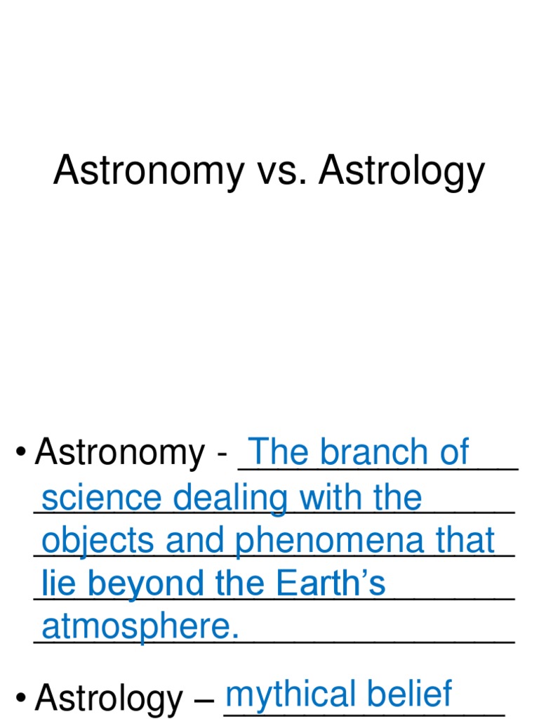 Astronomy vs. Astrology Explained | PDF | Social Science | Science ...