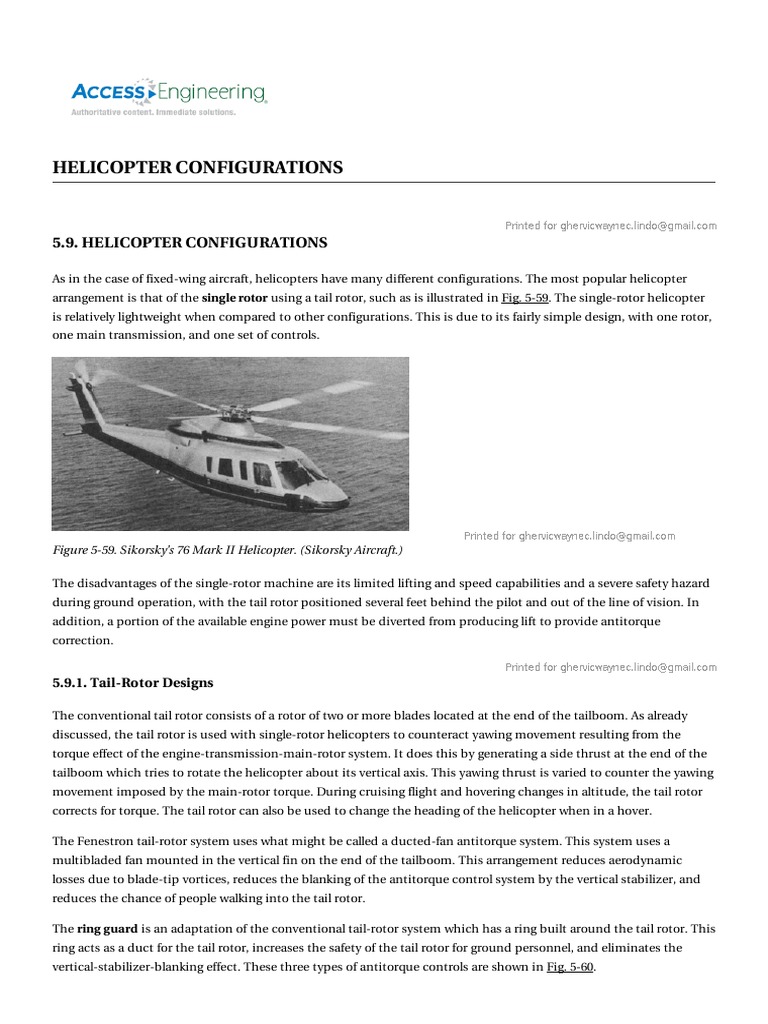 Helicopter Configurations | PDF | Helicopter Rotor | Helicopter