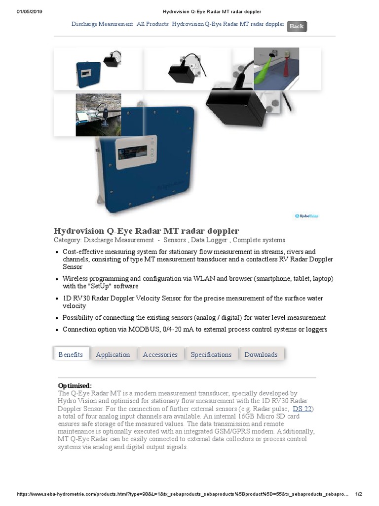 Hydrovision Q-Eye Radar MT Radar Doppler1-Benefits | PDF | Radar | Flow ...