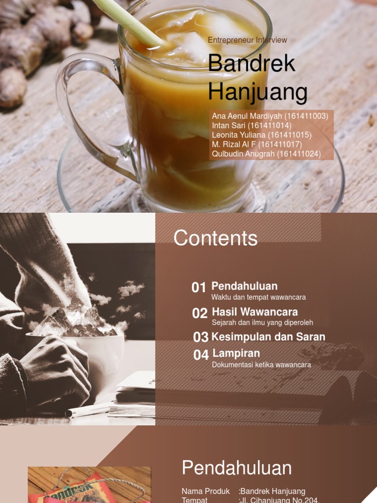 Bandrek Hanjuang: Kisah Wirausaha Sukses | PDF