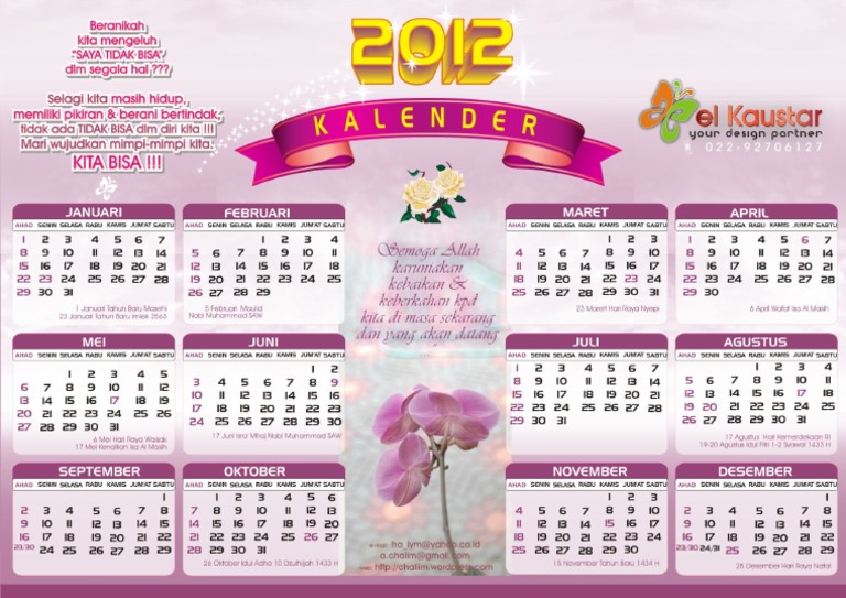 Kalender 2012 Lengkap Dengan Hari Libur Nasional | PDF