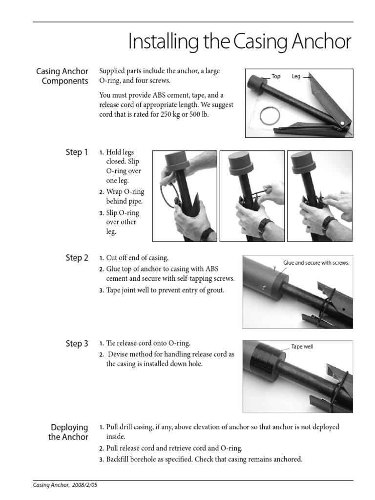 Casing Anchor Installation | PDF | Casing (Borehole) | Anchor