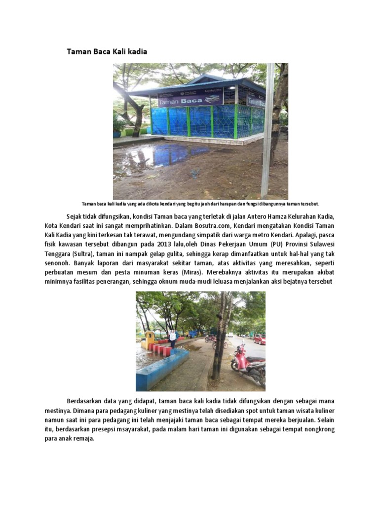 Taman Baca Kali Kadia | PDF | Griya & Taman