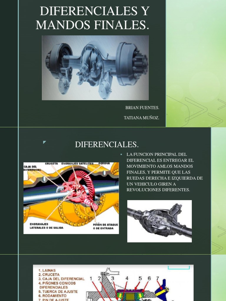 Diferenciales y Mandos Finales Mantenimiento de Equipos | PDF | Eje ...