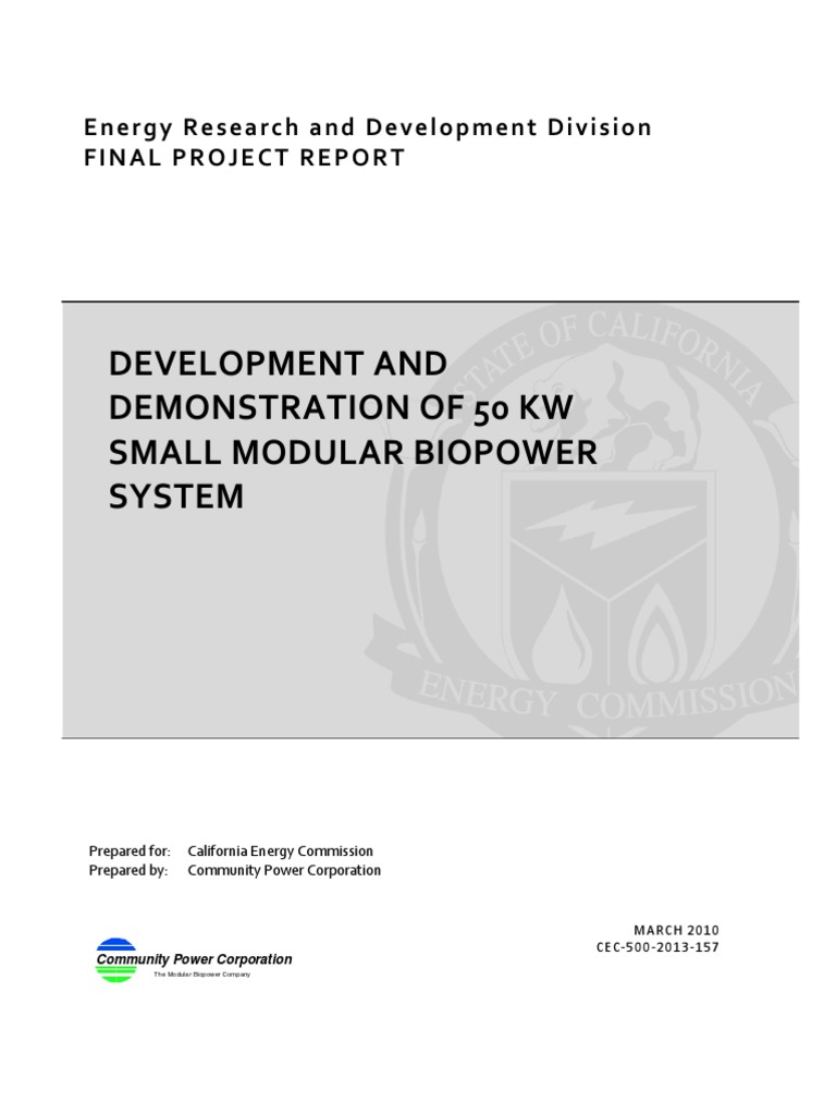 Cec 500 2013 157 PDF | PDF | Gasification | Biomass
