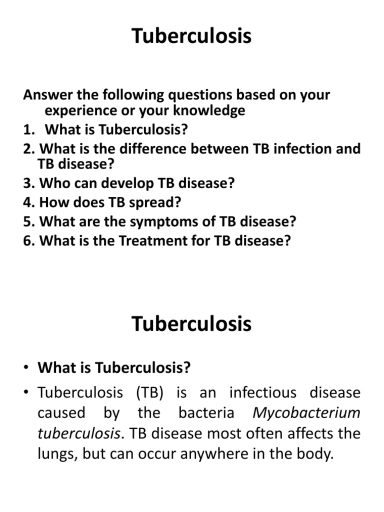 Understanding Tuberculosis: Key Facts | PDF | Tuberculosis | Infection