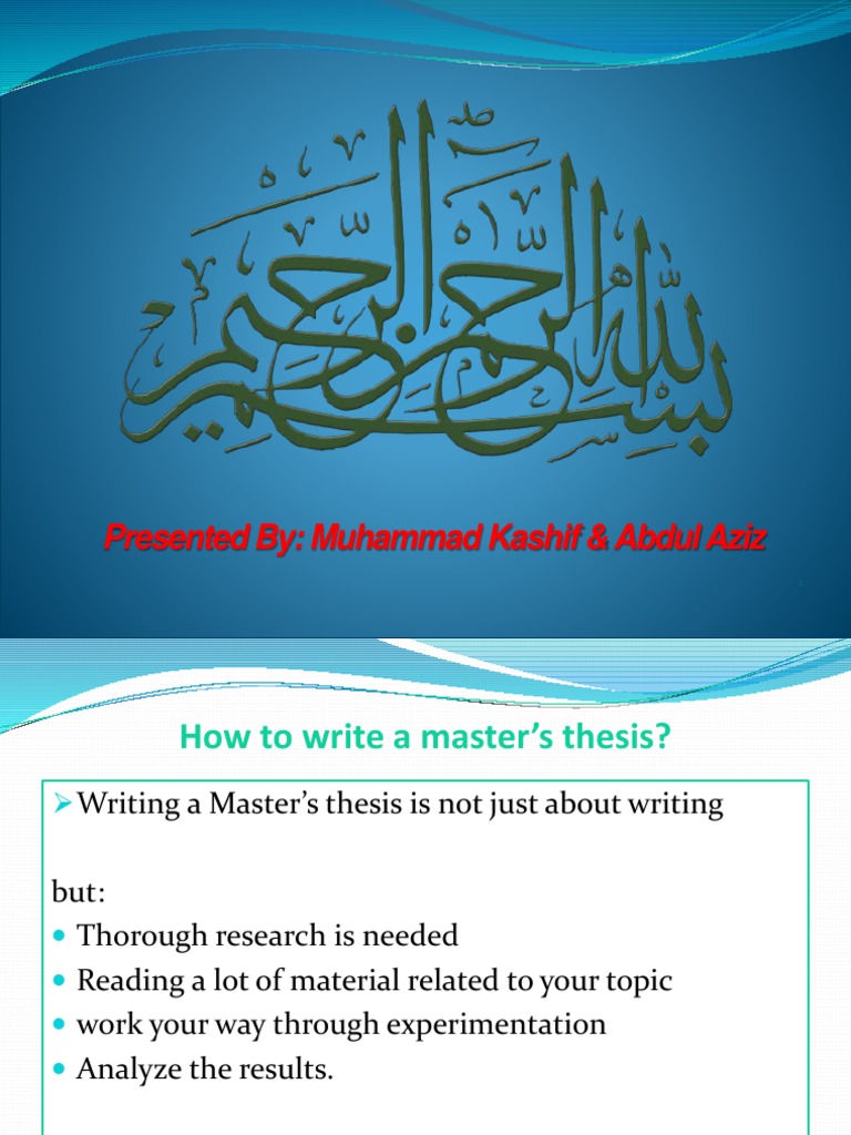 How To Write A Master Thesis | PDF | Thesis | Specification (Technical ...