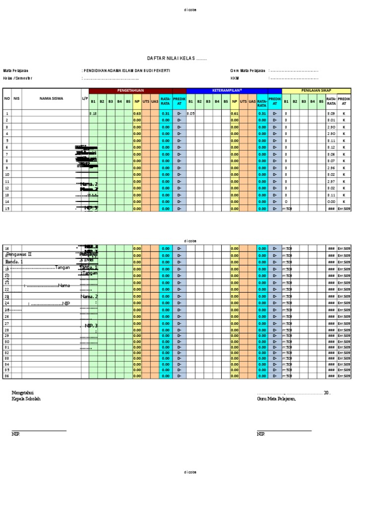 Format Penilaian K13 | PDF | Monotheistic Religions | Religious Faiths