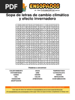 Sopa de Letras de Los Ecosistemas | PDF