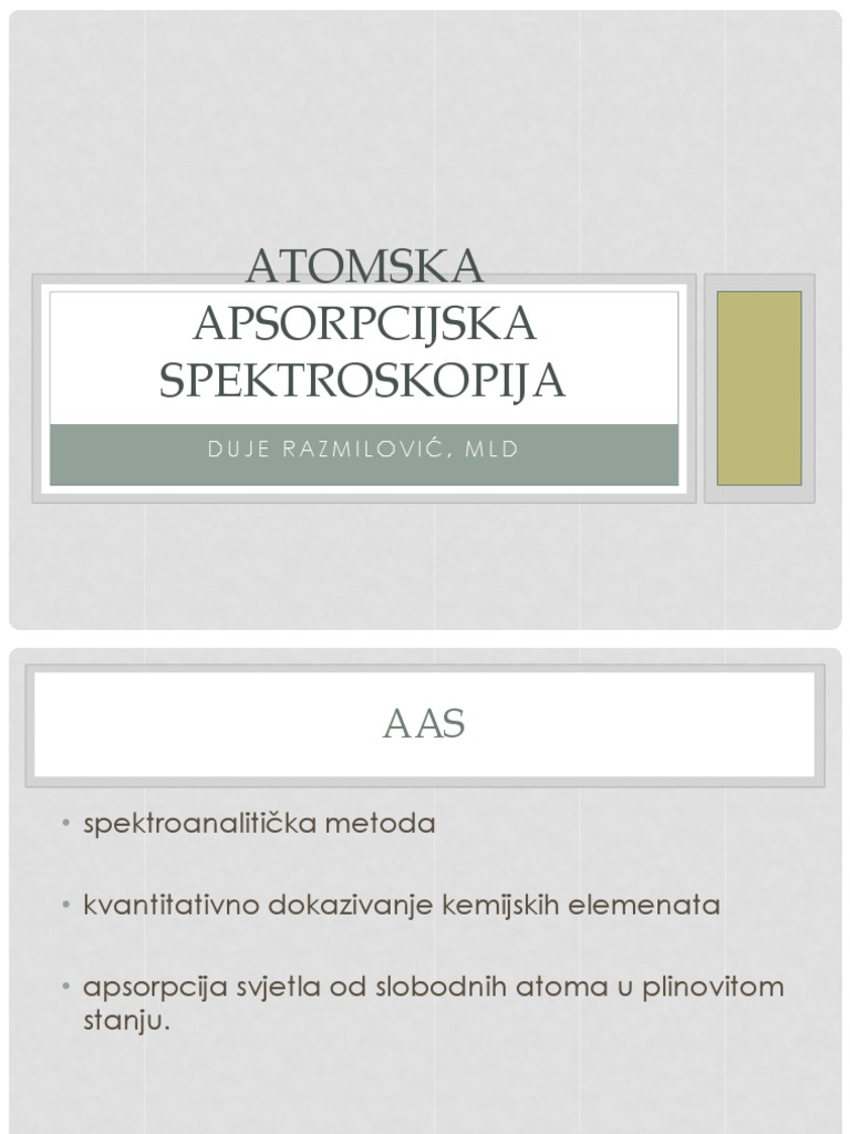 Atomska Apsorpcijska Spektroskopija | PDF