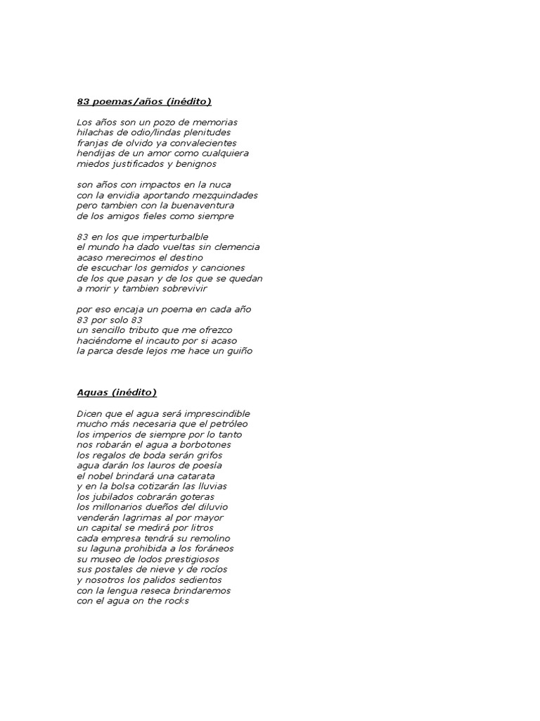 83 Poemas de Mario Benedetti | PDF | Amor | Dios