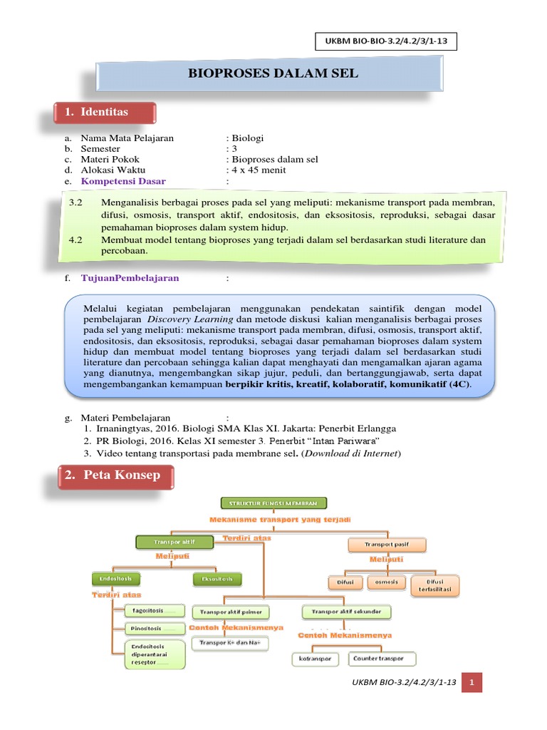 UKBM-BIO 3.2 - 4.2 - 3 - 1-13 Bioproses Sel | PDF